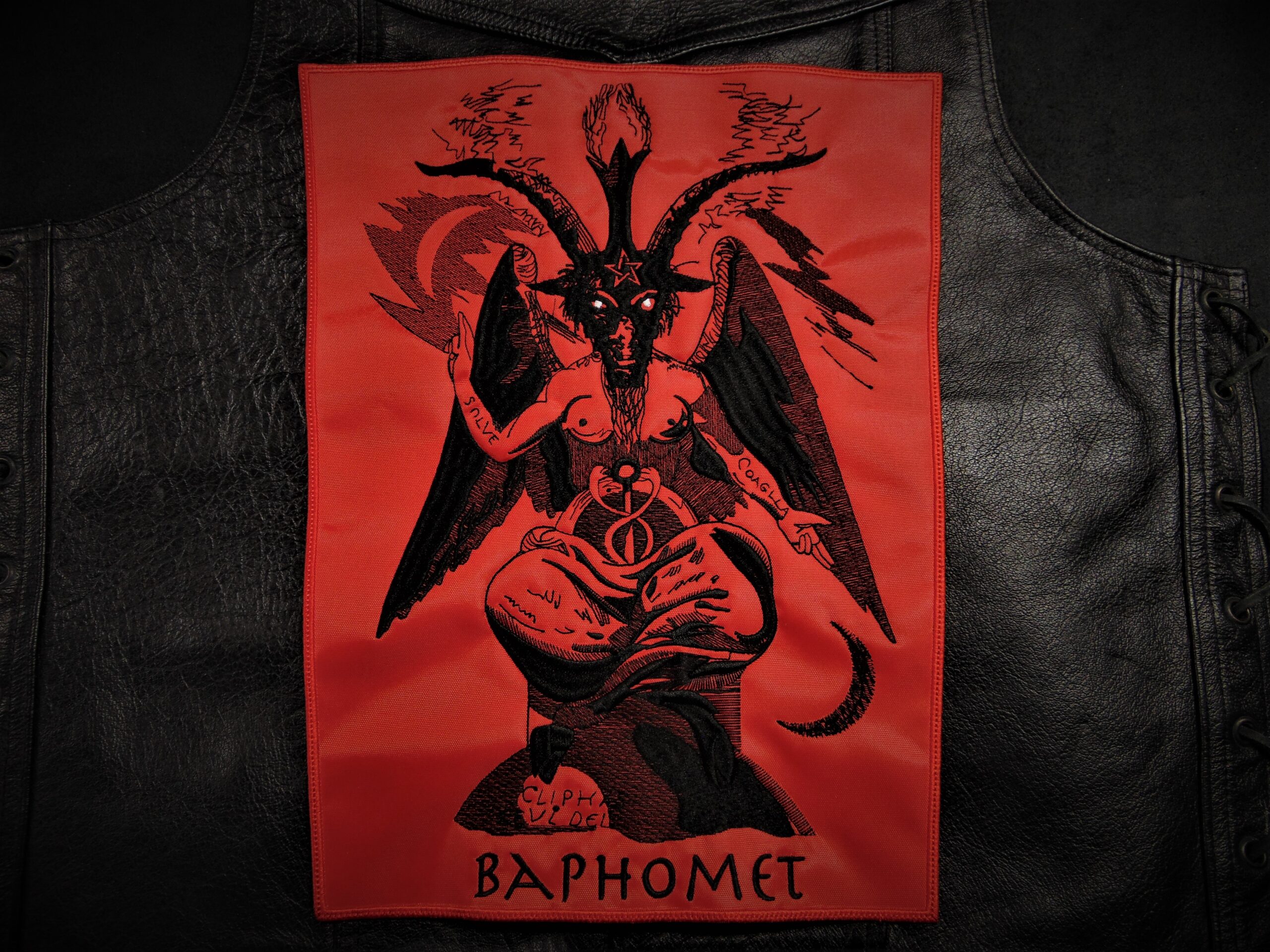 BAPHOMET Embroidered Backpatch (black metal) RACK003* - Metal Devastation