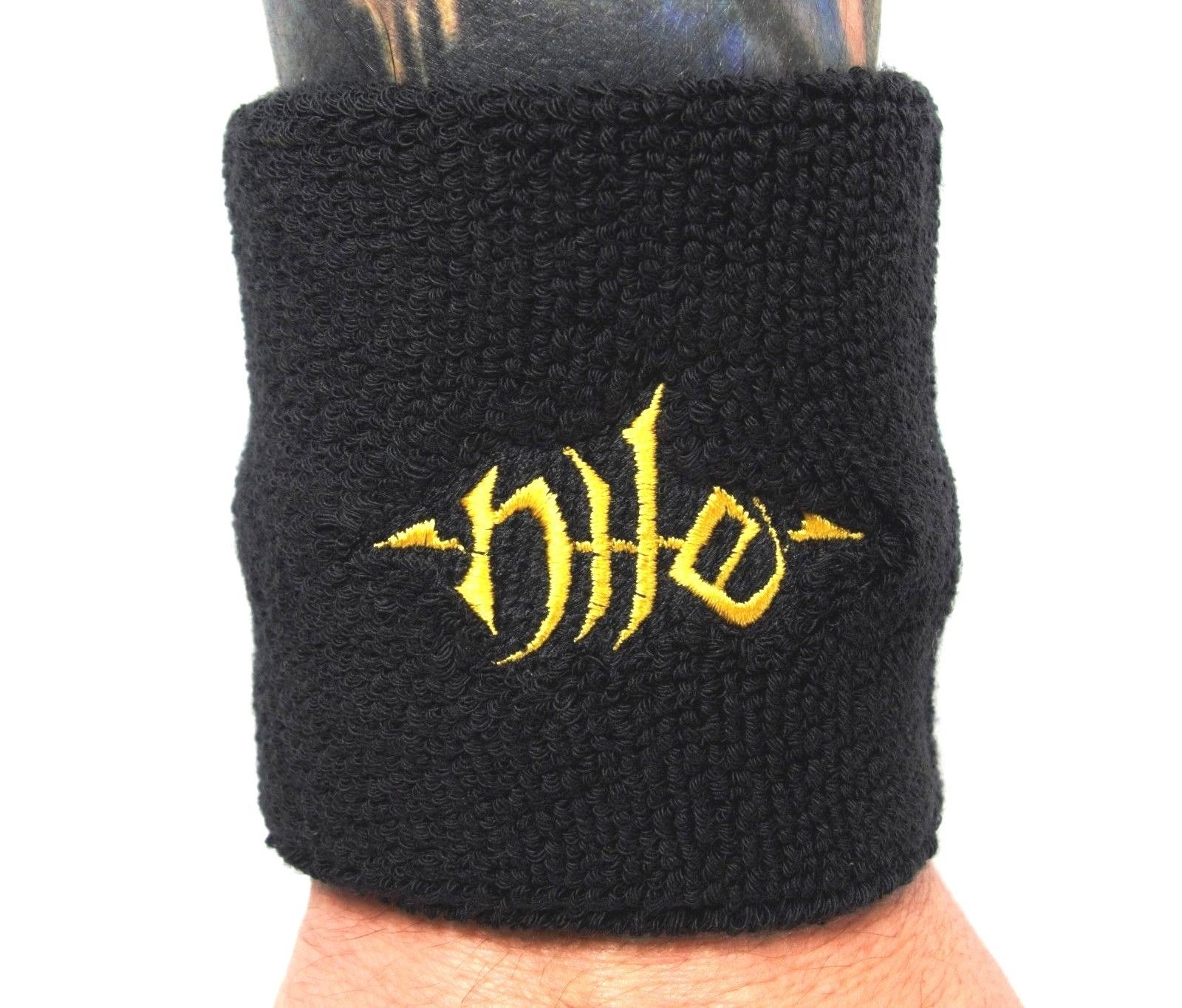 NILE... (Yellow Logo) Official Embroidered Wristband - Metal Devastation