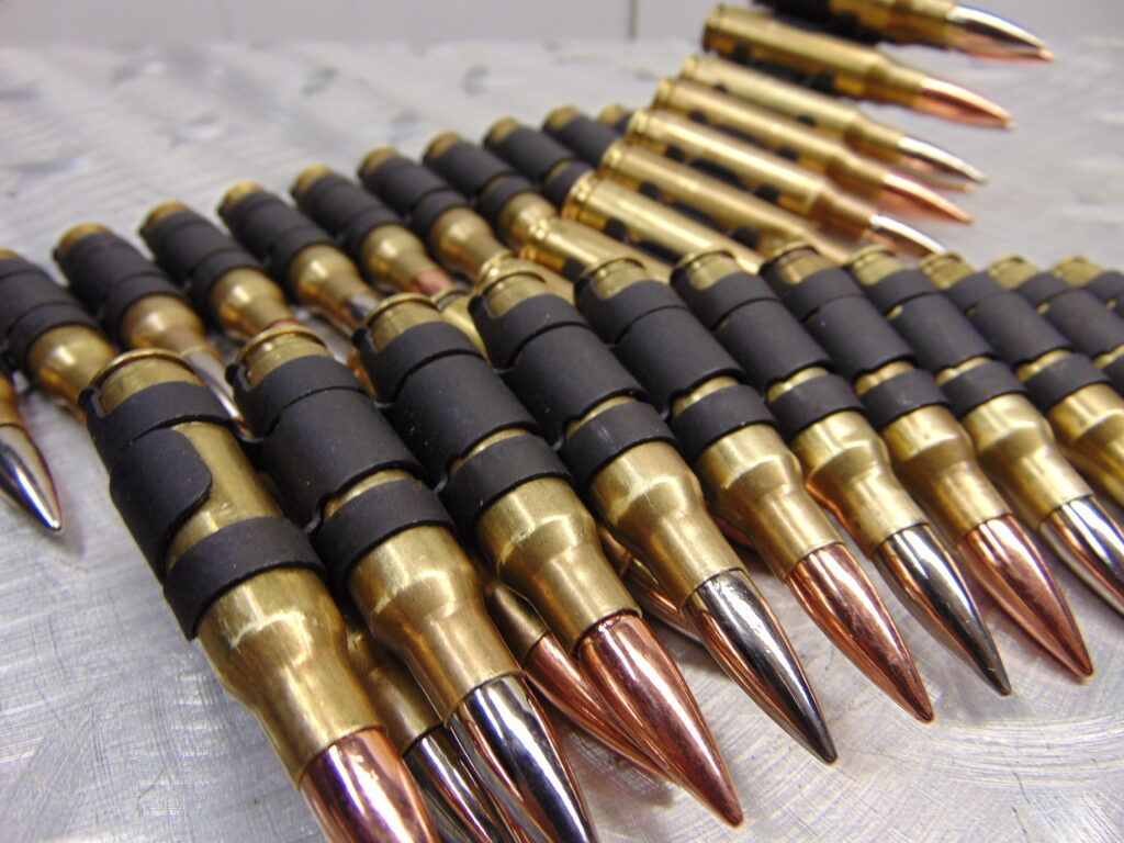 M60 Bullet Belt- Brass Shells Mix Tips Black Link(SLAM METAL)020