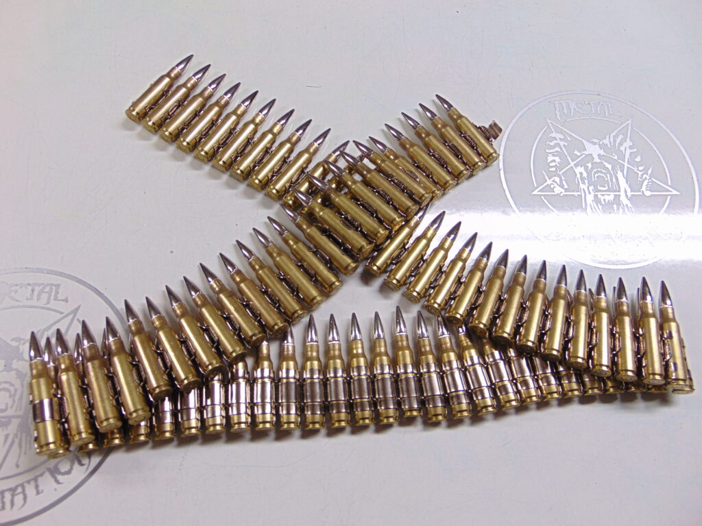 M60 Bullet Belt -Brass Nickel Tip & Link (SYMPHONY METAL) 004
