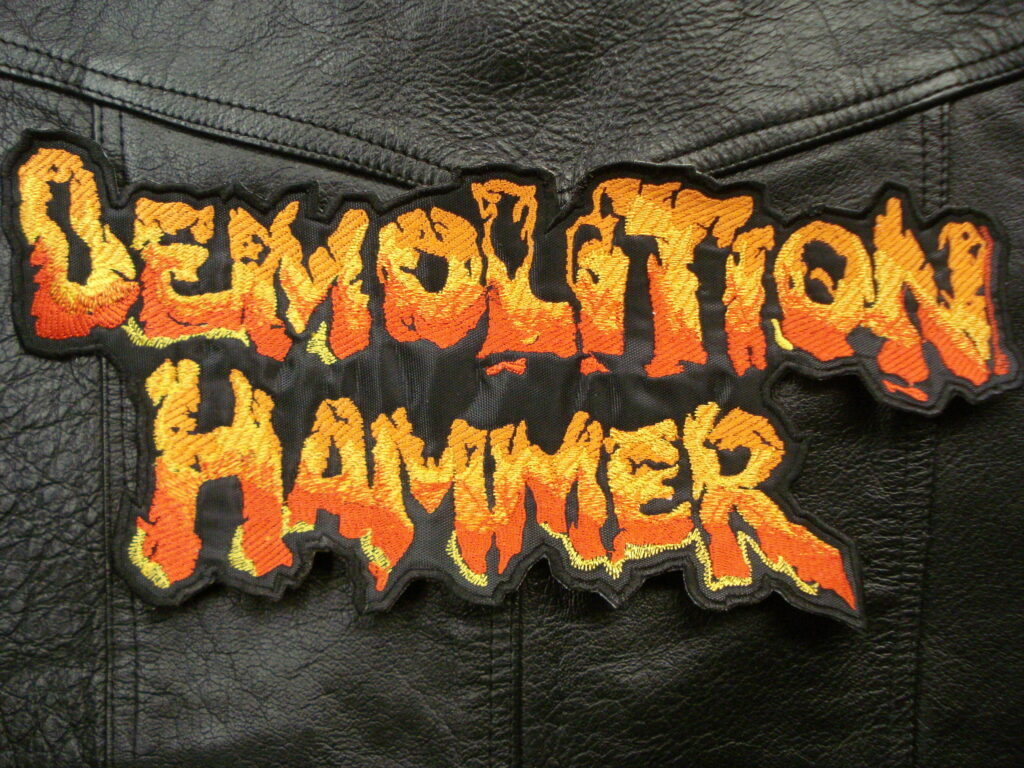 DEMOLITION HAMMER... Embroidered Backpatch (thrash metal) U.S.A 577 ...