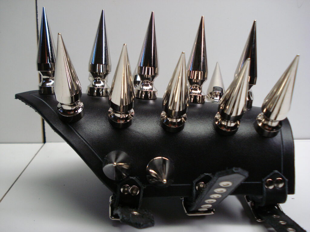LEATHER GIANT SPIKED ARMBAND.BLACKMETAL.GORGOROTH.SLAYE