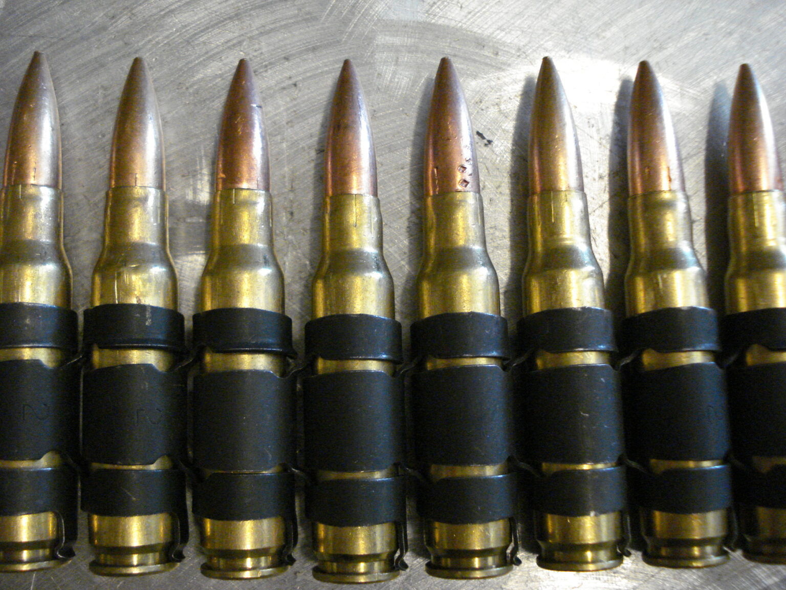 M60 Bullet Belt - Full Brass Black Link (PUNK METAL) 002