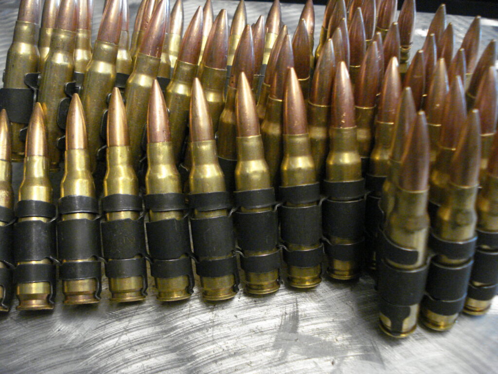 M60 Bullet Belt - Full Brass Black Link (PUNK METAL) 002