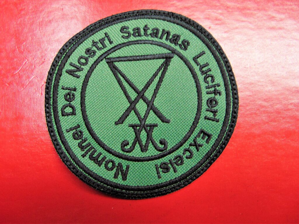 SIGIL SEAL SATAN... Embroidered Patch (Black Metal) GREEN 18* - Metal ...